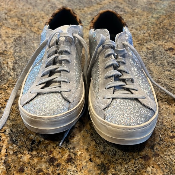 P448 | Shoes | P448 John Style Sneakers Silver Glitter With Leopard ...